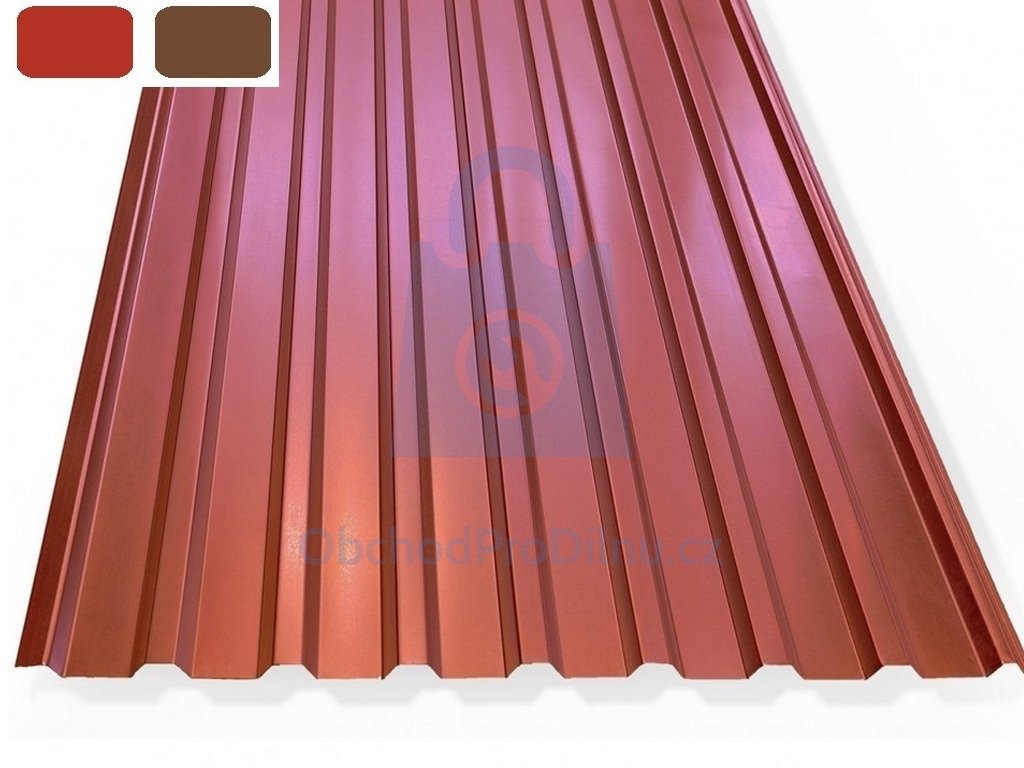 Trapézový plech T18, střešní krytina plechová, plech trapézový, více ...