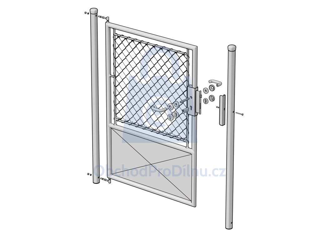 Plotová branka s plechem, plotové branky prodej, levné branky